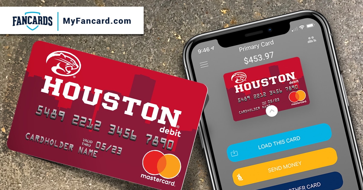 Houston Cougars Fancard Prepaid Mastercard® | myFancard.com