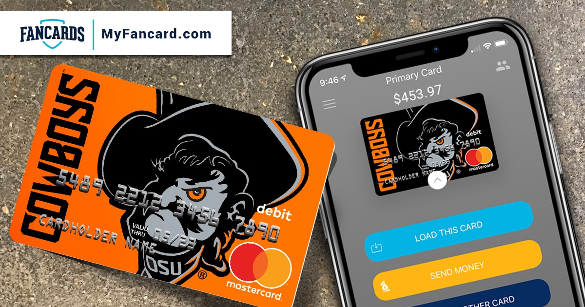 Oklahoma State Cowboys Fancard Prepaid Mastercard® | myFancard.com